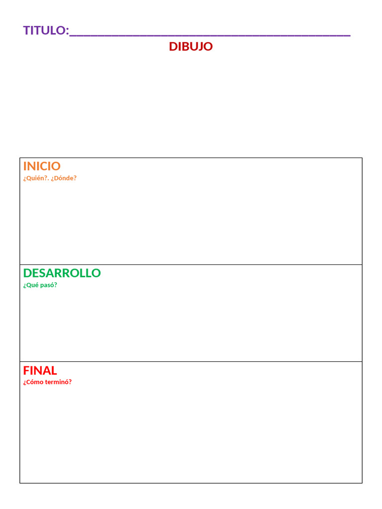 Plantilla para Cuento 2° | PDF