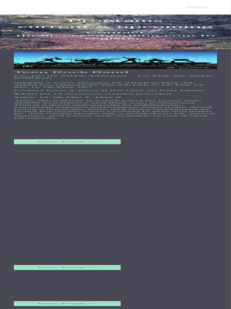 Programs - The Hive On East Elliott | PDF