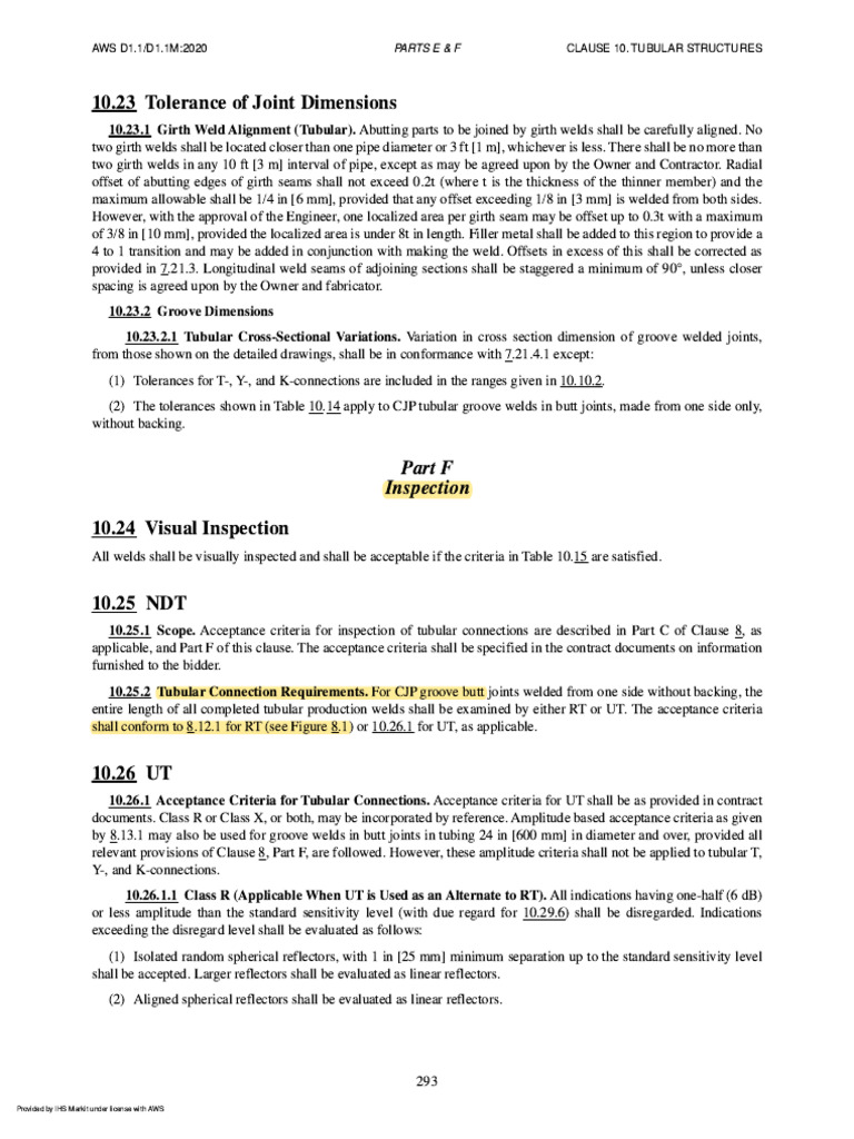 AWS D1.1 Welder Performance RT Acc | PDF | Nondestructive Testing | Welding