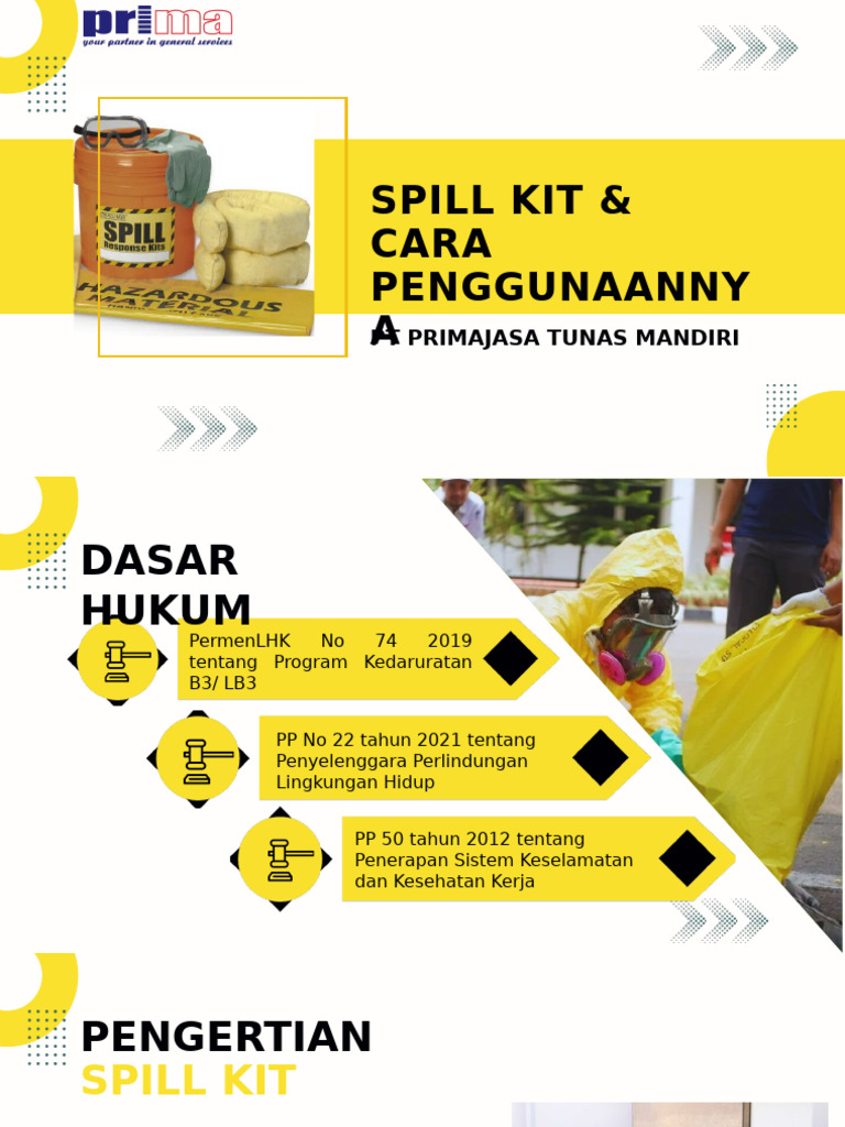 Panduan Penggunaan Spill Kit B3/LB3 | PDF