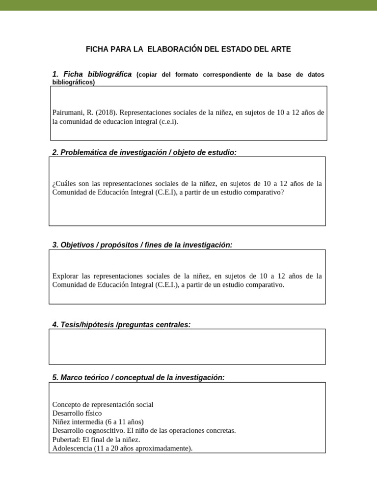 Ficha - Estado Del Arte | PDF | Sociología | Teoría