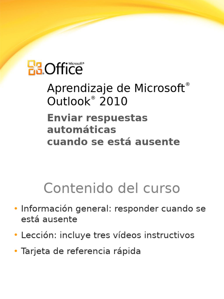 Training Presentation - Send Automatic Replies | PDF | Informática ...