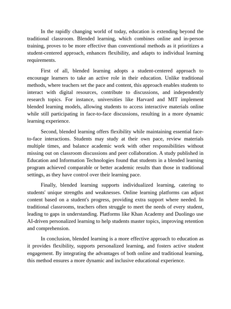 Blended Learning | PDF