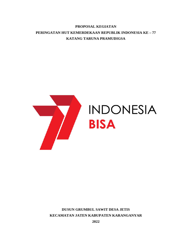 Proposal HUT RI 2022 | PDF