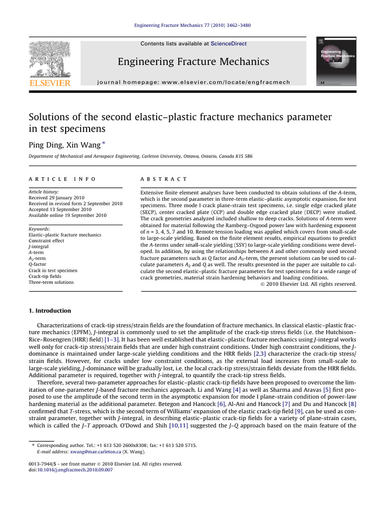 PaperSample2 P.ding | PDF | Fracture Mechanics | Deformation (Engineering)