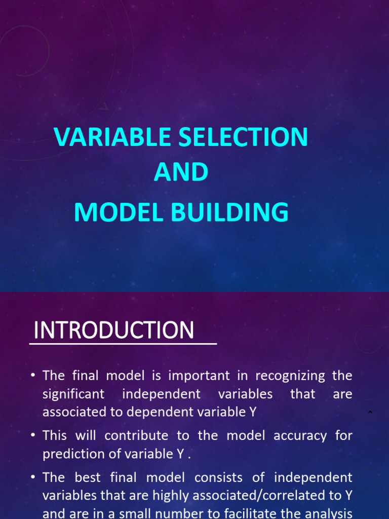 Variable Selection and Model Building Guide | PDF | Regression Analysis ...