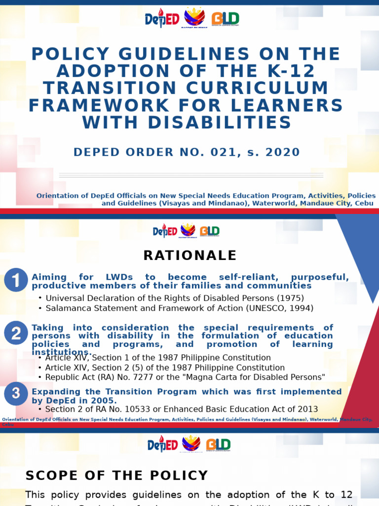 K-12 Transition Curriculum for LWDs | PDF | Special Education | Curriculum