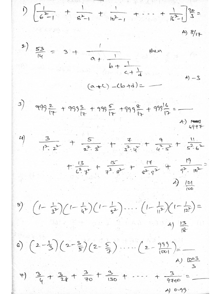 Fractions and Decimals Assignment | PDF