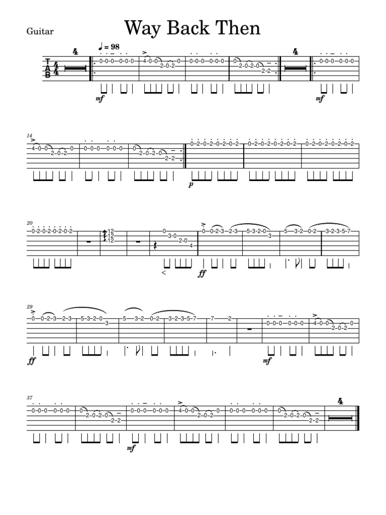 Way Back Then-Guitar | PDF