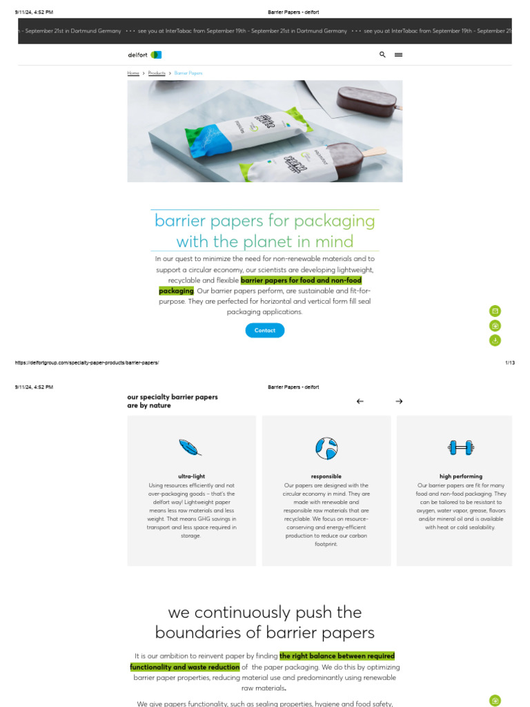 Portofolio (Barrier Papers - Delfort) | PDF