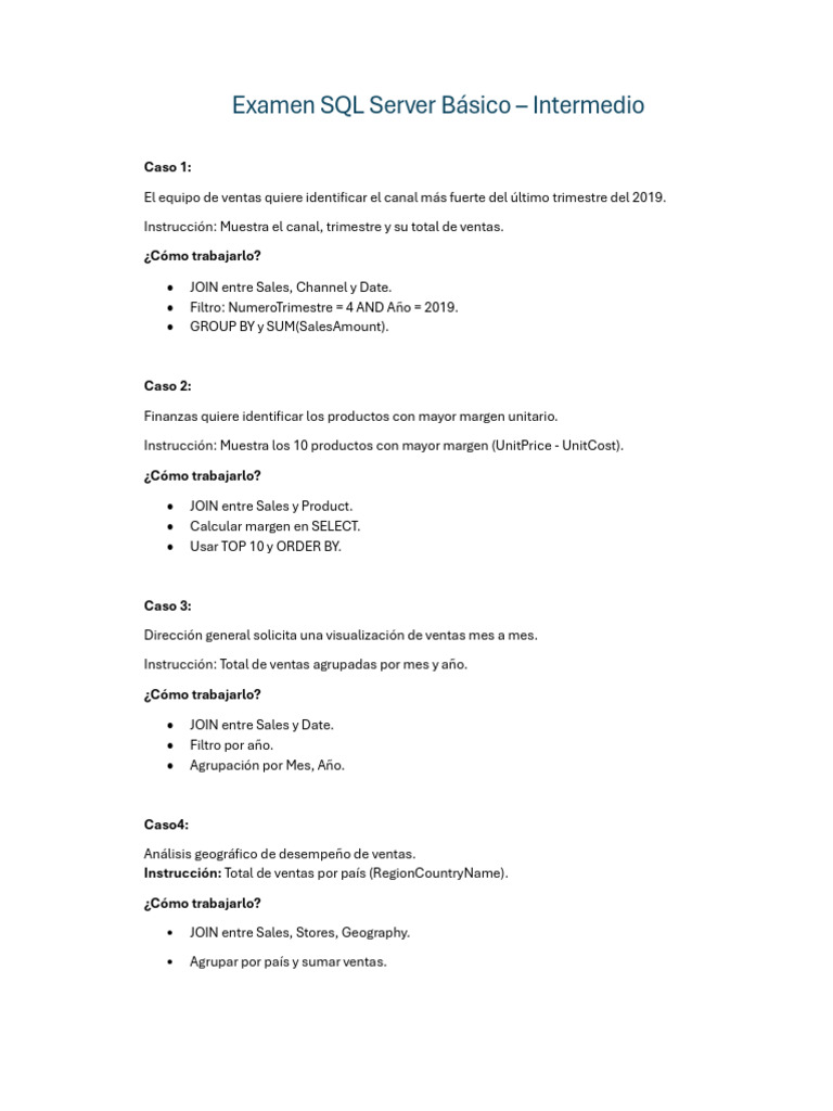 Practica SQL Server | PDF