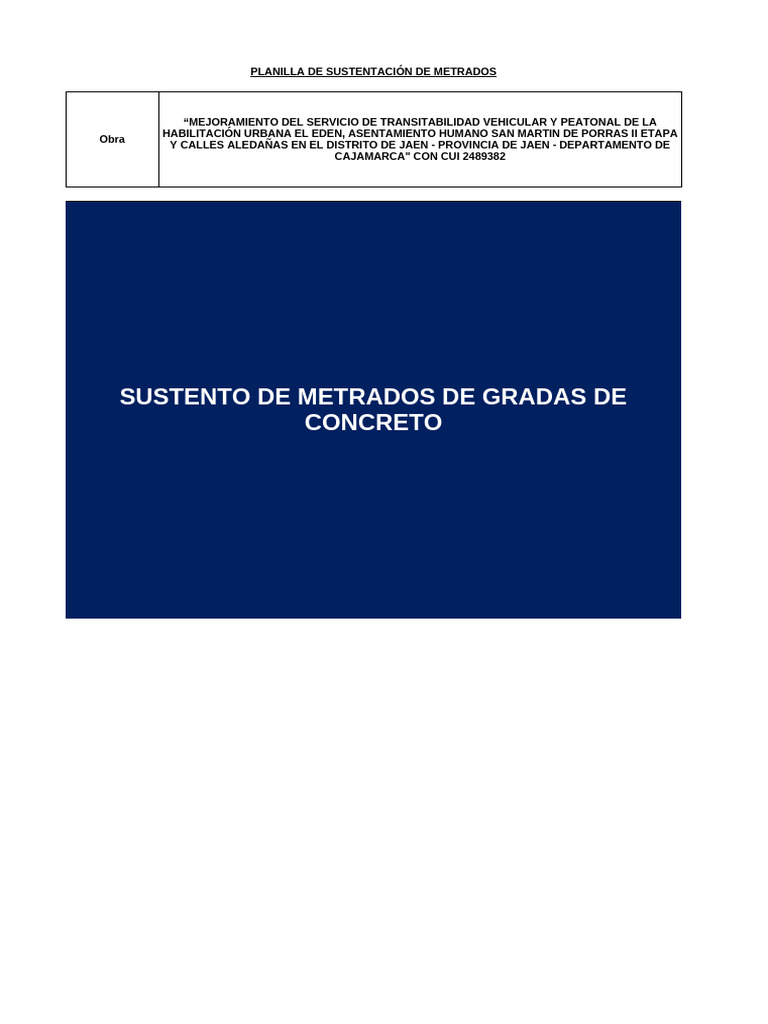 06.00 Gradas de Concreto | PDF