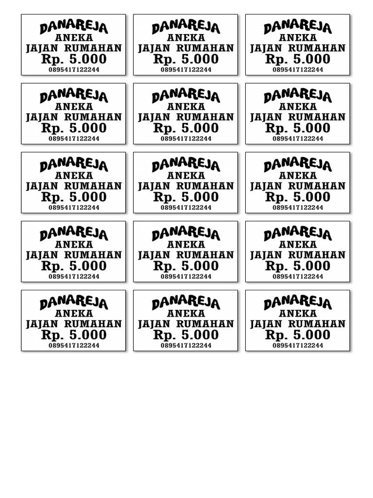 Aneka Jajan Rumahan Danareja | PDF