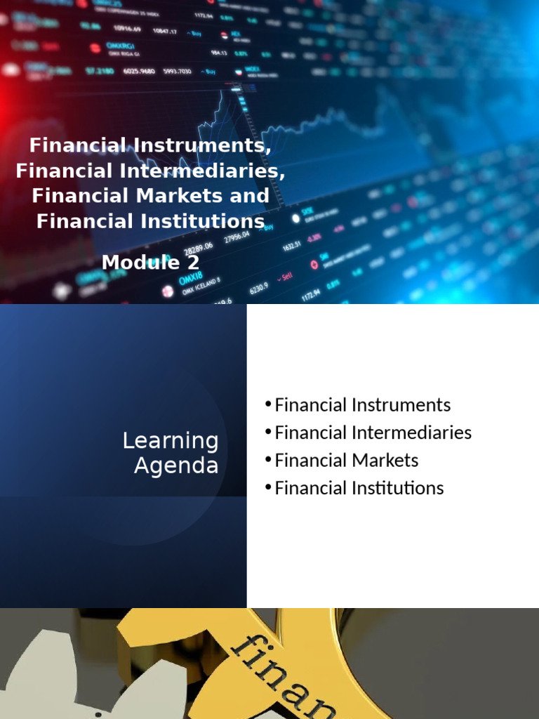 Module 2 Financial Instruments Intermediaries Markets and Institutions | PDF | Derivative ...