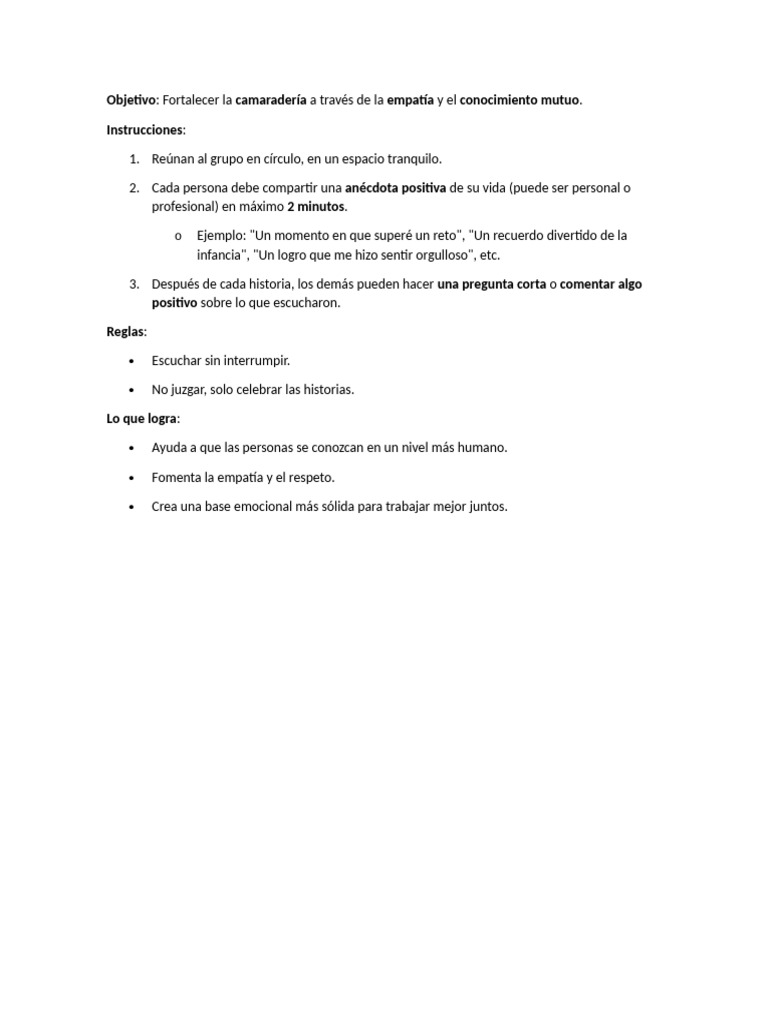 Actividad Camaderia | PDF