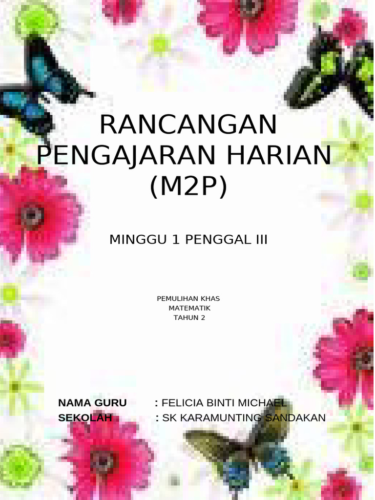 RPH Cup MT THN 2 Minggu 1 Penggal 3 | PDF