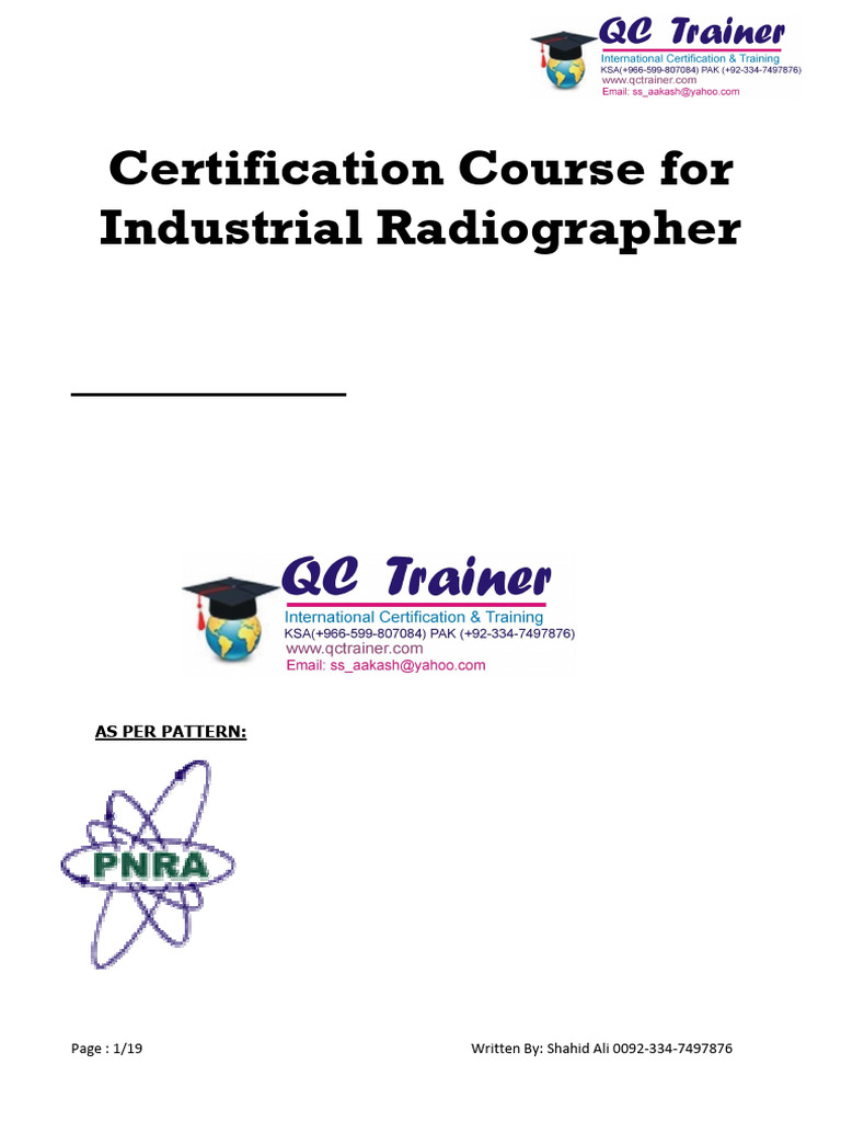 RT Notes For QC Training | PDF