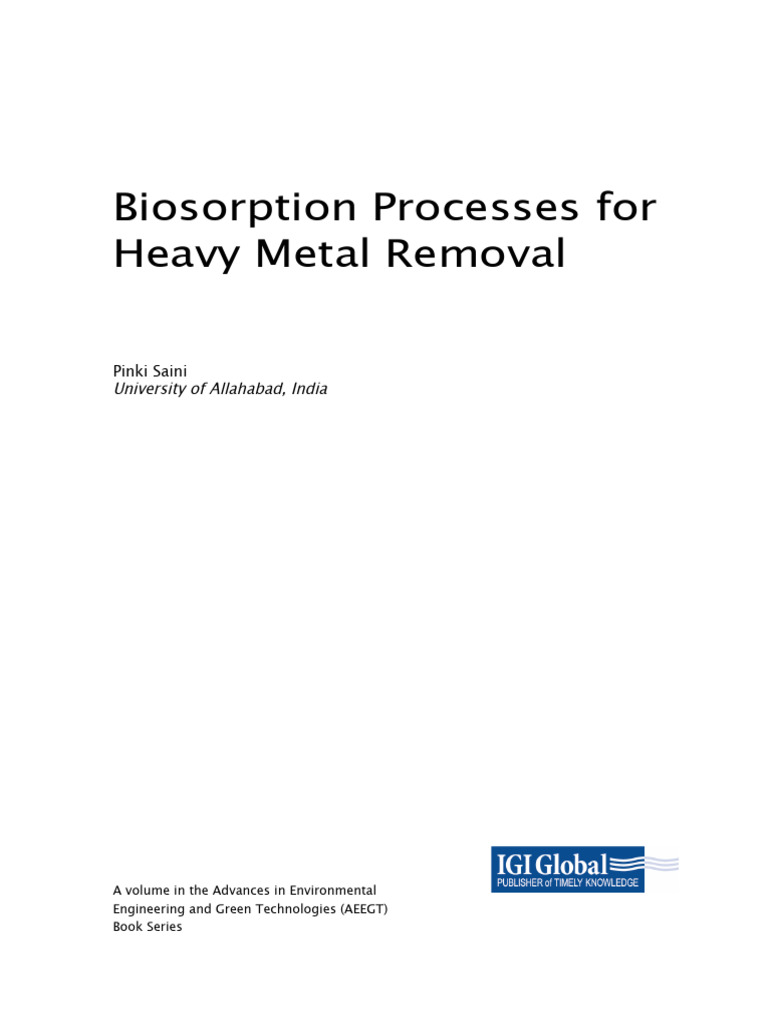 Heavy Metal and Bios or Ption Chapter | PDF | Chromium | Arsenic