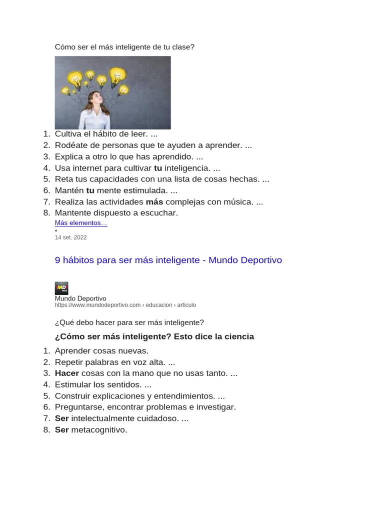 Cómo Ser El Más Inteligente de Tu Clase | PDF | Meditación | Mente
