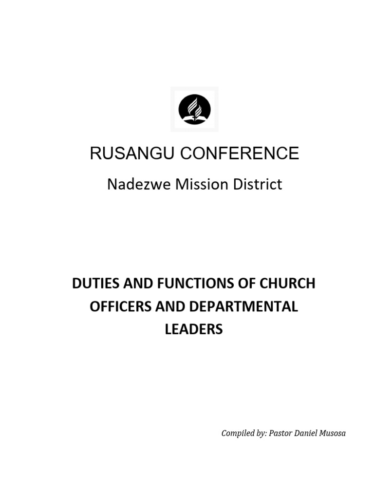 Church Officers' Duties and Functions | PDF | Elder (Christianity) | Deacon