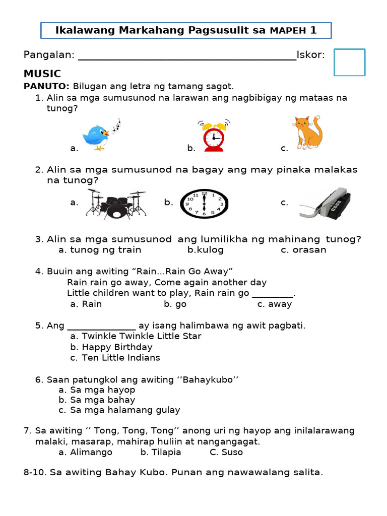 Mapeh 2nd Quarter | PDF