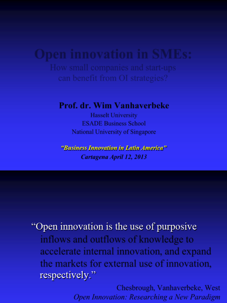 Open Innovation Strategies for SMEs | PDF | Innovation | Business Model