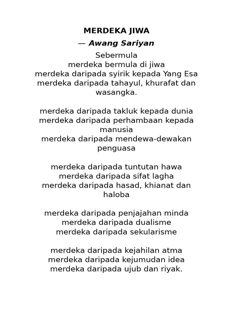 Merdeka Jiwa | PDF