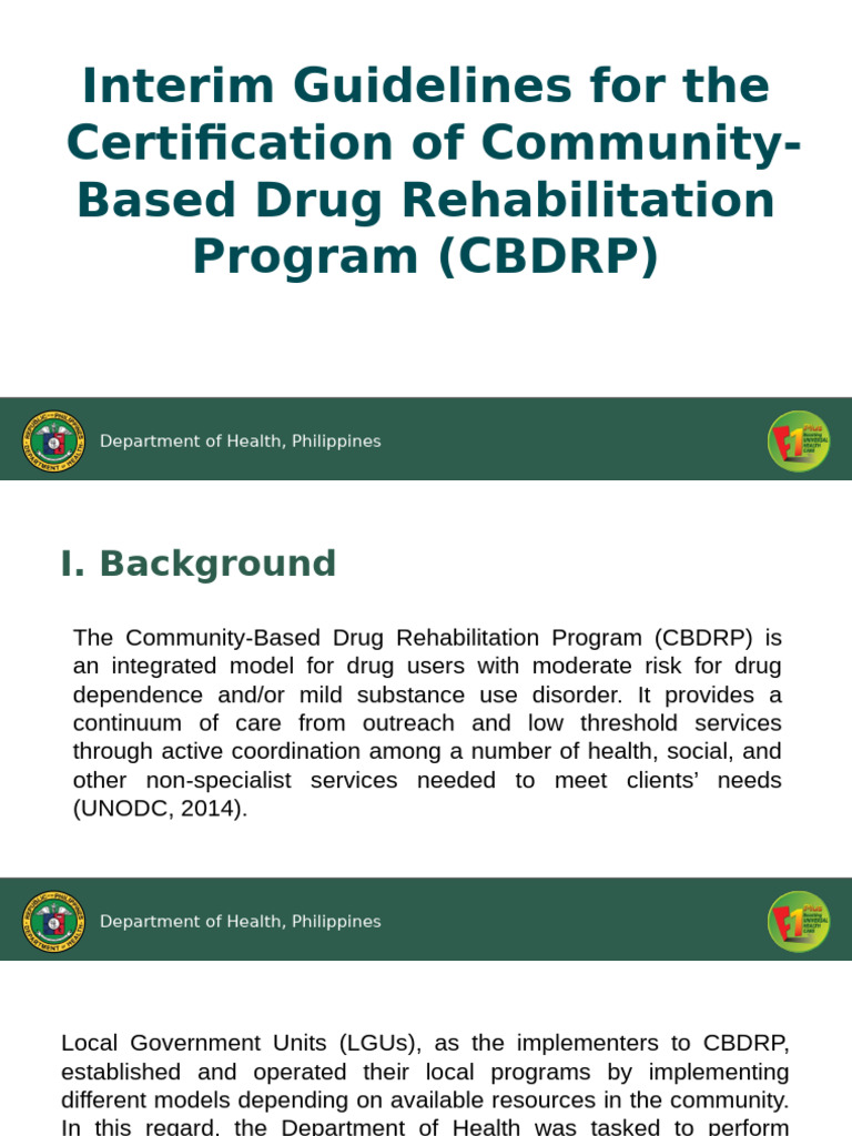 CBDRP Certification Interim Guidelines | PDF | Substance Abuse ...