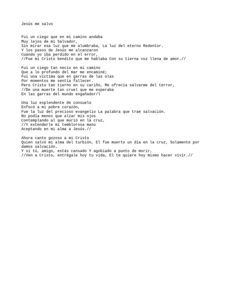 Jesús Me Salvo | PDF