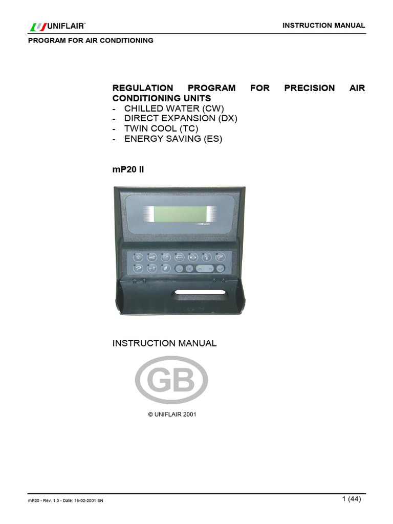 mP20 Air Conditioning Manual | PDF | Input/Output | Parameter (Computer ...
