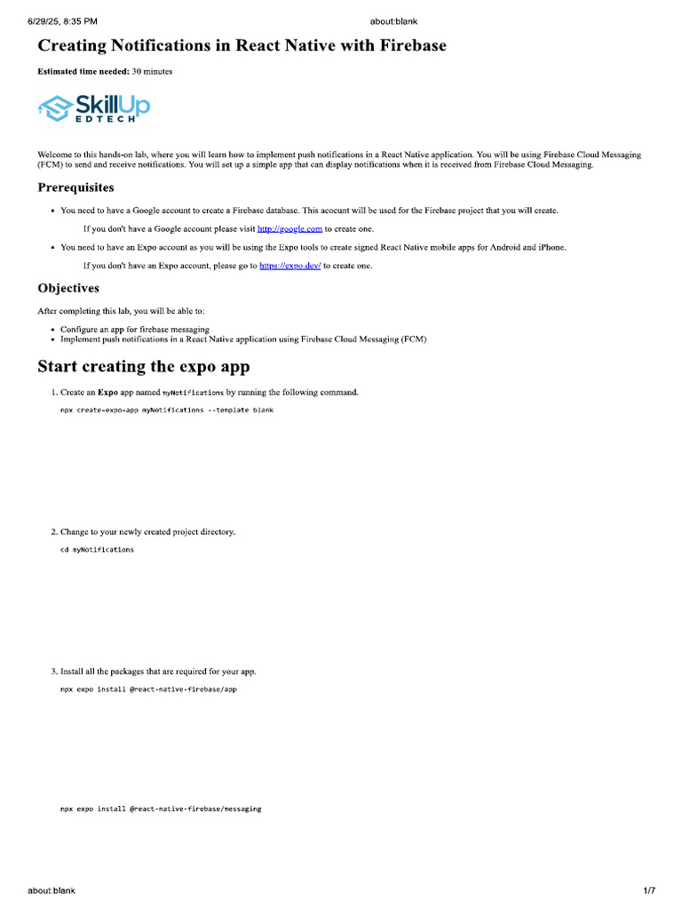 React Native Notification | PDF