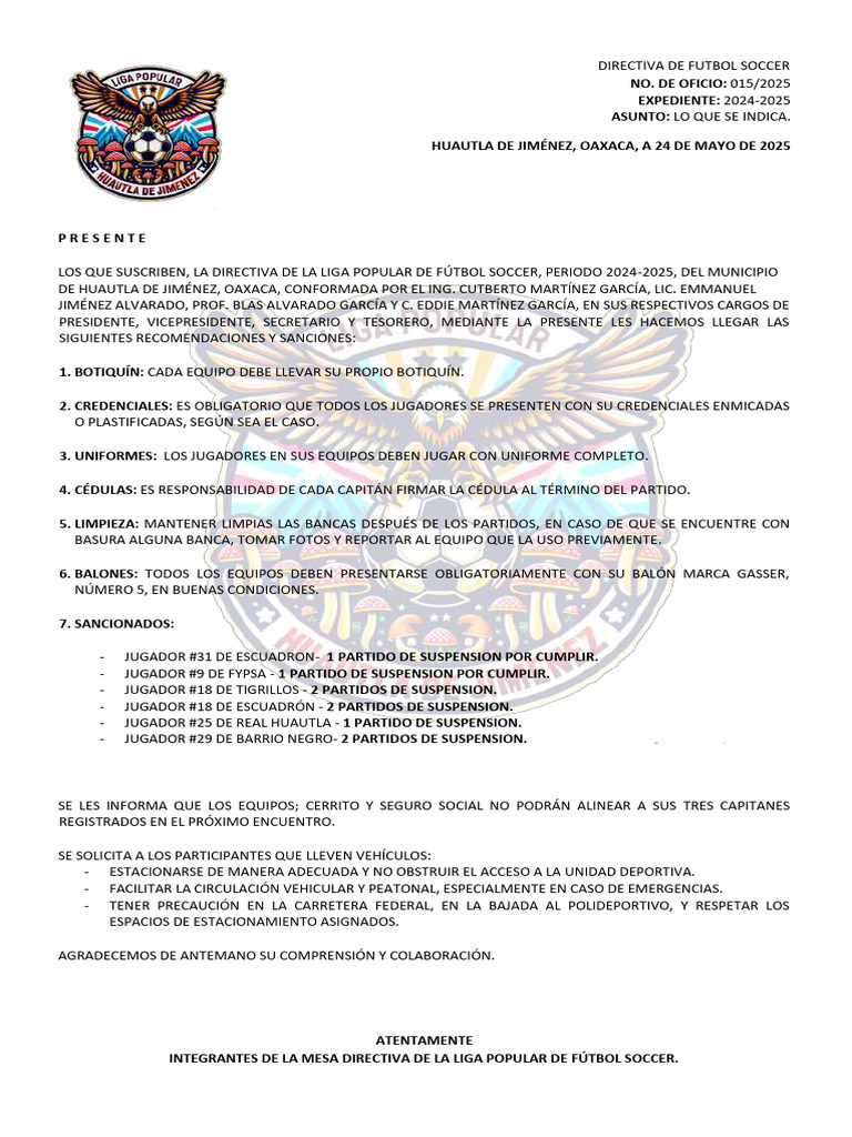 Sanciones y Recomendaciones de La J8 | PDF