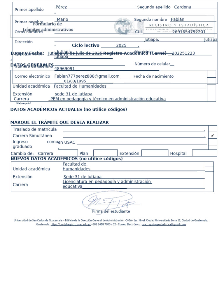 Formulario Rye Editable | PDF