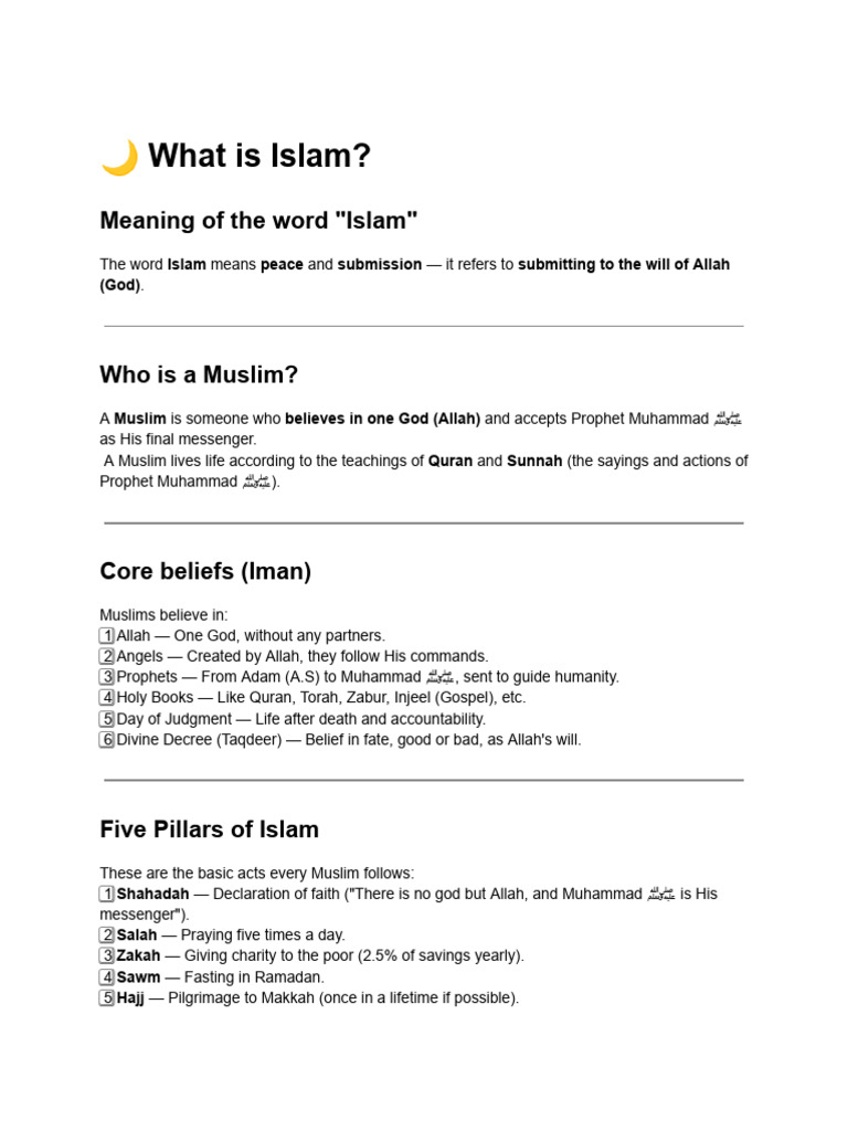 ? What Is Islam | PDF
