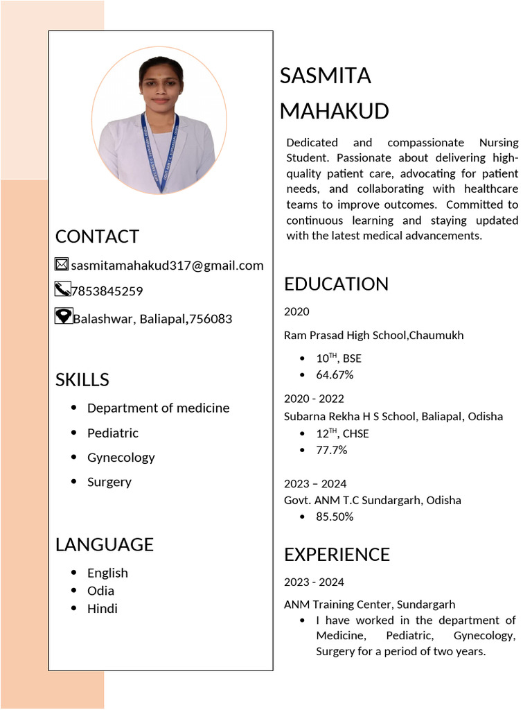 Sasmita Resume | PDF