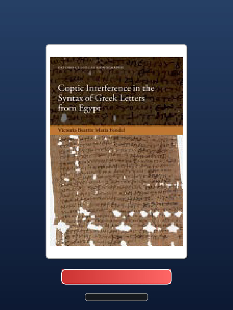 Complete Bundle Coptic Interference in The Syntax of Greek Letters From ...