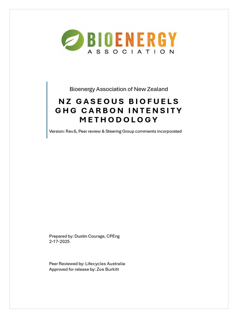 Gaseous Biofuel Product LCA CI Methodology Rev6 Public Consultation V2 ...