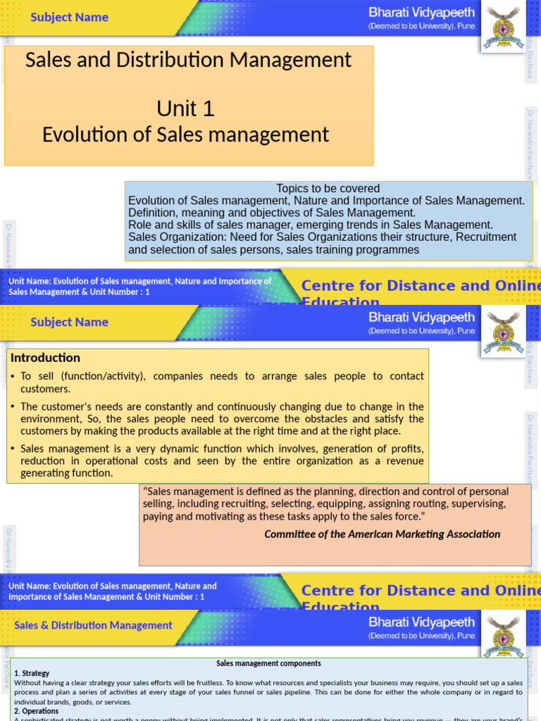 Unit 1 | PDF | Sales | Marketing