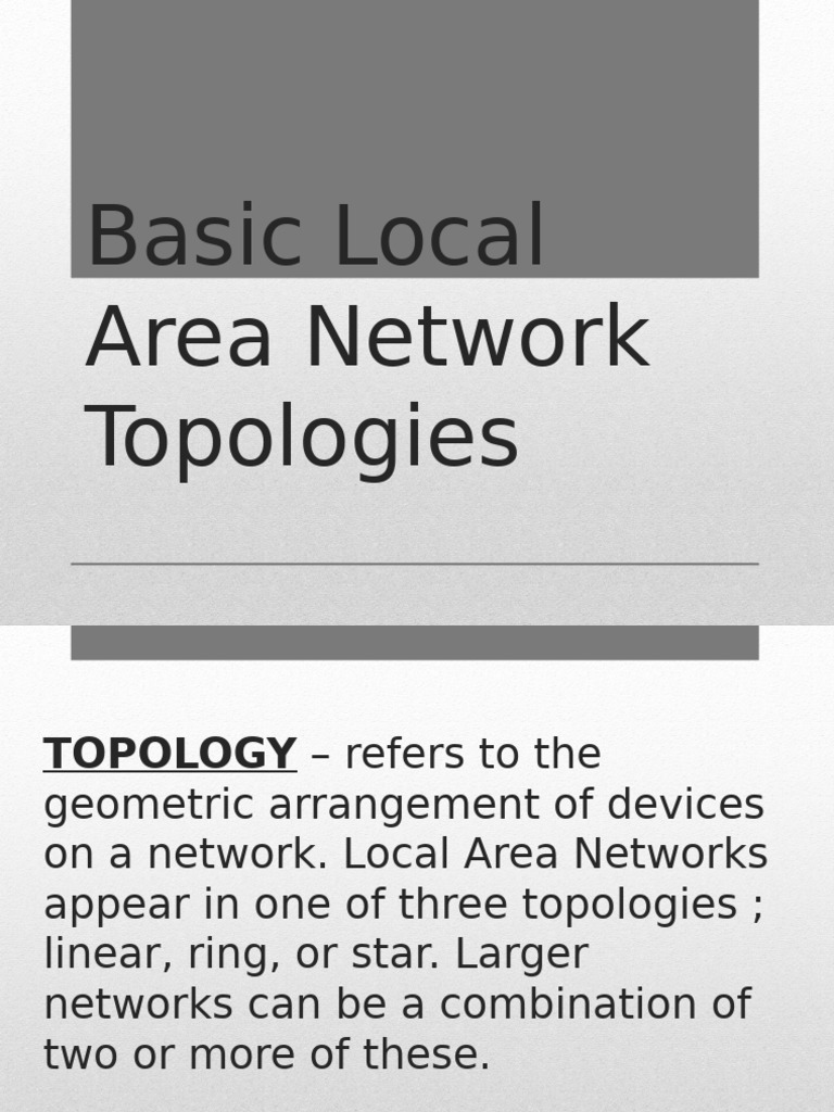 Basic Local Area Network Topologies | PDF