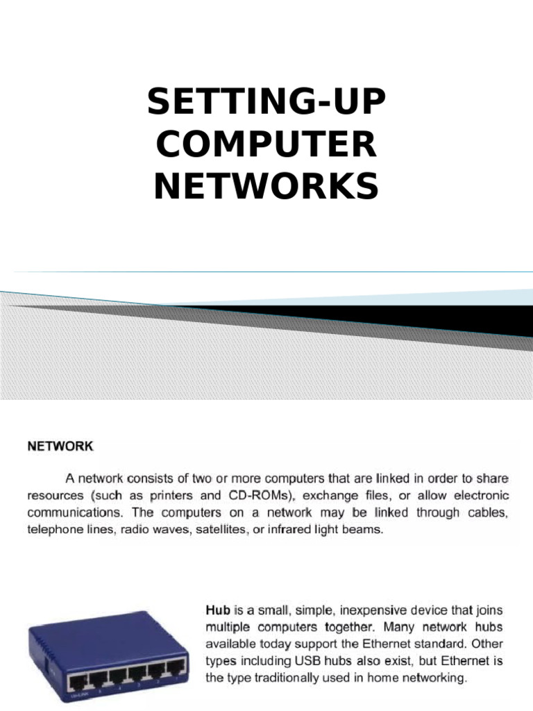 Setting-Up Computer Networks | PDF