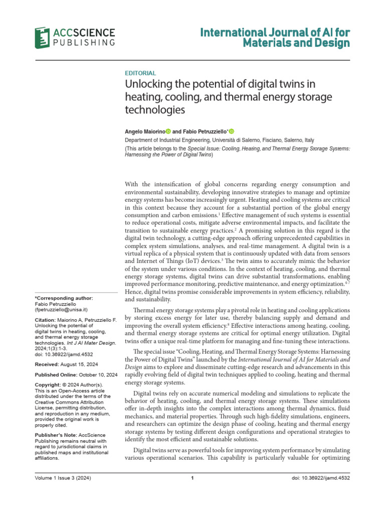 Unlocking The Potential of Digital Twins in Heating, Cooling, and Thermal Energy Storage ...