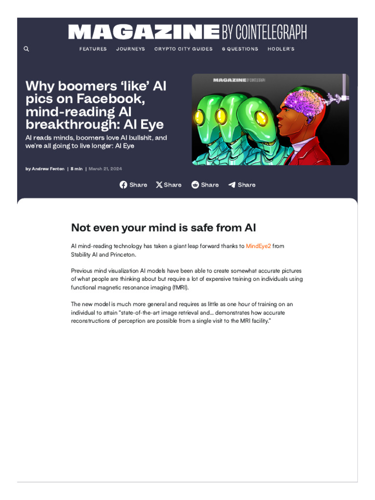 Why Boomers Like' AI Pics On Facebook, Mind-Reading AI Breakthrough ...