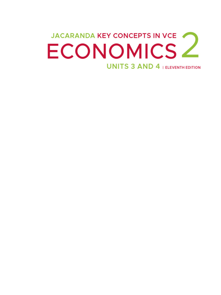 VCE Economics Units 3 & 4 Guide | PDF | Supply And Demand | Economics