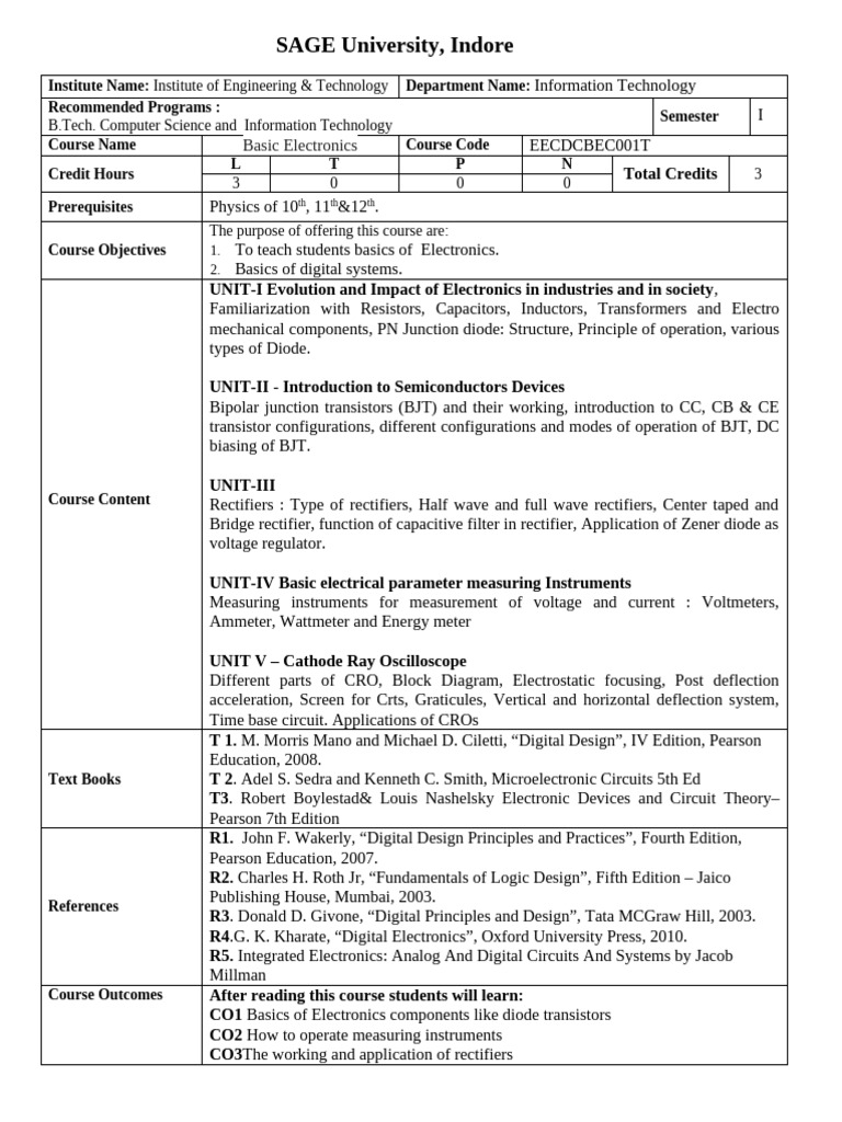 3 EECDCBEC001T Basic Electronics Updated | PDF | Rectifier | Bipolar Junction Transistor