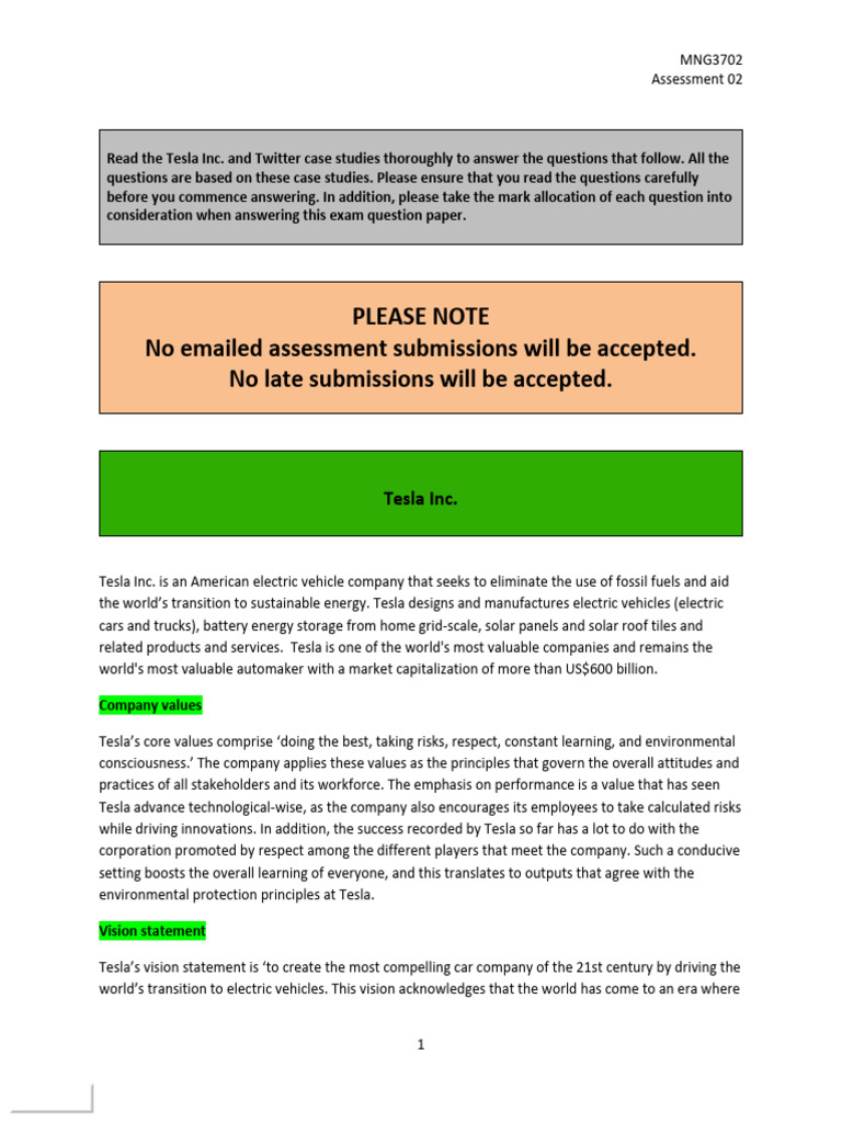 Ass 02 Sem 02 250518 080103 | PDF | Organizational Culture | Electric Car