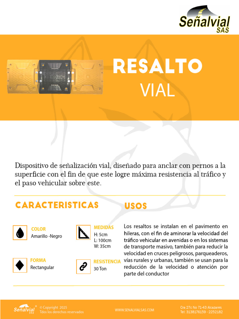 Resalto Vial Trafico Pesado | PDF