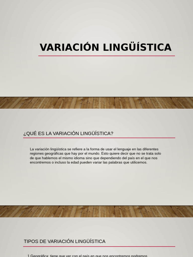 Variación Lingüística | PDF | Dialecto | Lingüística