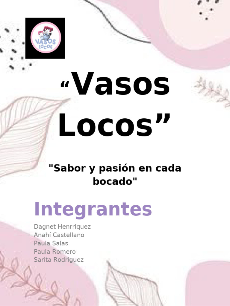 Y29270LEJY Vasos Locos Emprendimiento | PDF | Alimentos | sal