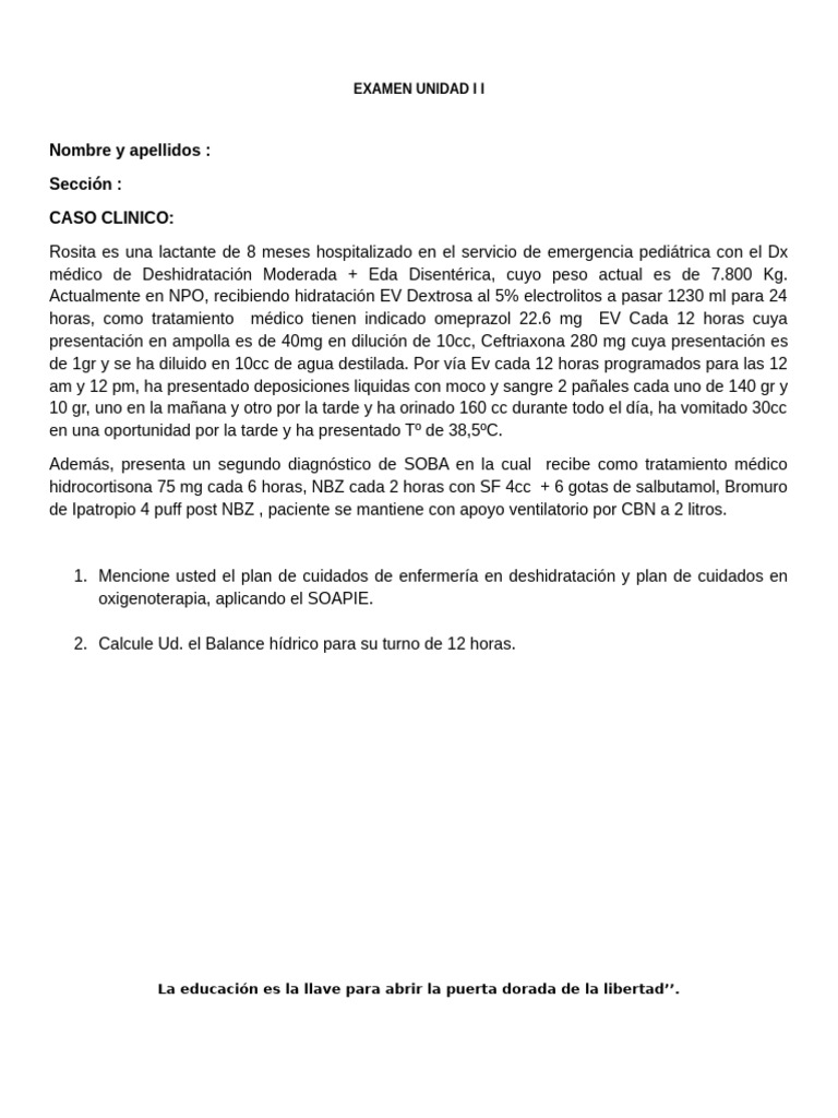 Examen Unidad II | PDF