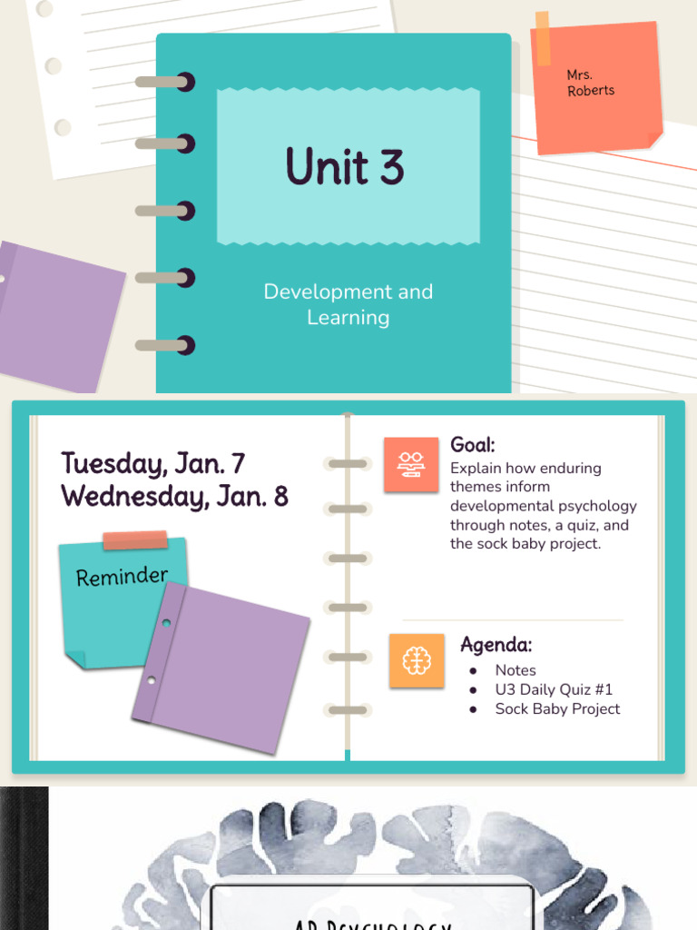Unit 3 Activities (Jan.7-Feb) (Developmental Psych) | PDF | Attachment ...